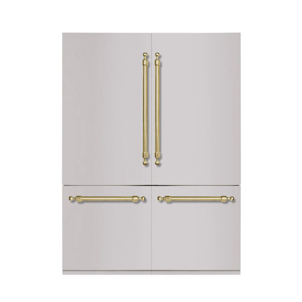 Hallman Classico 60 in. 32 Cu. Ft. Counter-Depth Built-in Bottom Mount ...