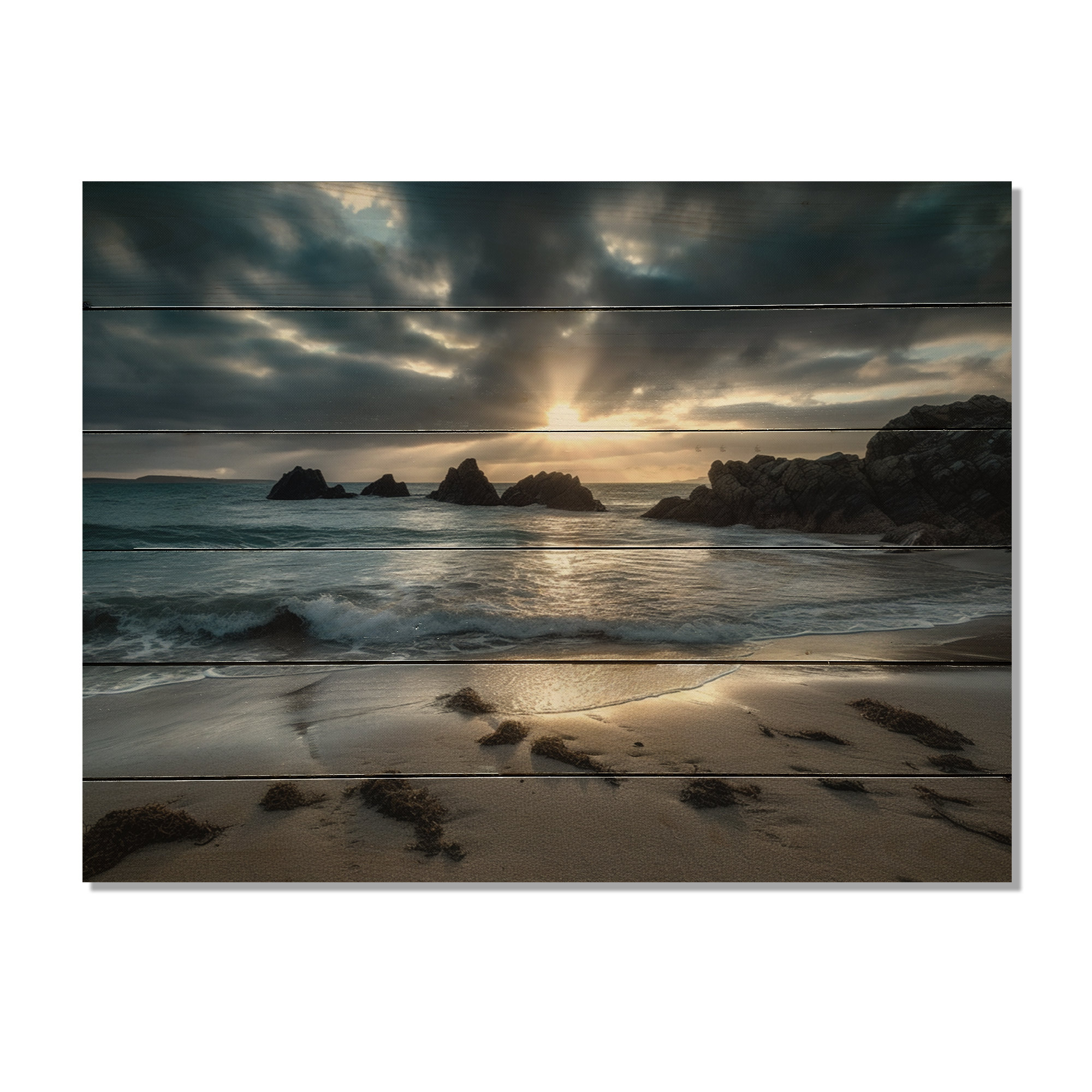 Dovecove Beautiful Porthcothan Bay III - Modern Landscape Beach Print ...