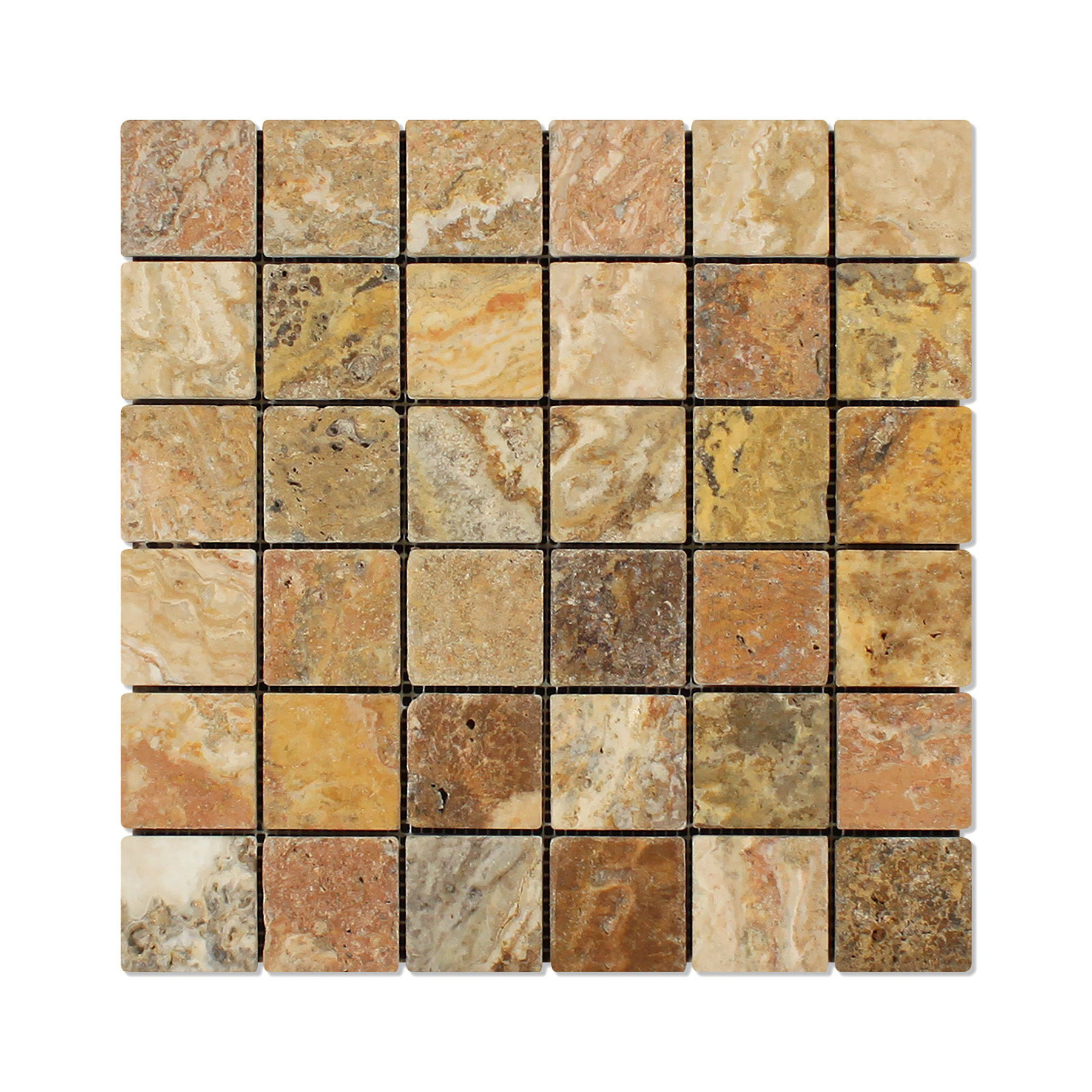 Stone & Tile Shoppe, Inc. Travertine Grid Mosaic Wall & Floor Tile ...