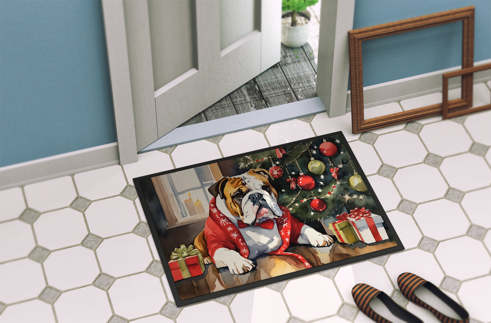 The Holiday Aisle® Jeret Non-Slip Christmas Outdoor Doormat | Wayfair