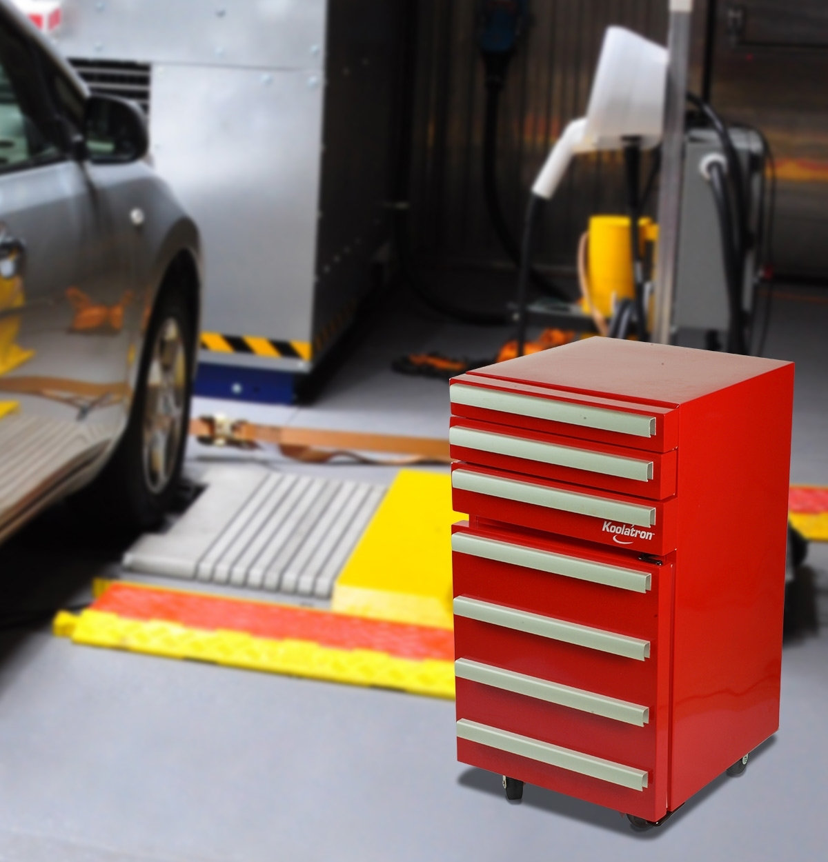 Koolatron Tool Chest Fridge 1.8 cu ft Rolling Fridge with Tool Drawers ...