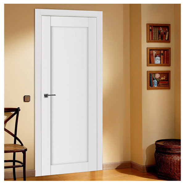 Nova Hardware Stile 054 Pre-Hung Soft White Laminated Modern Interior ...