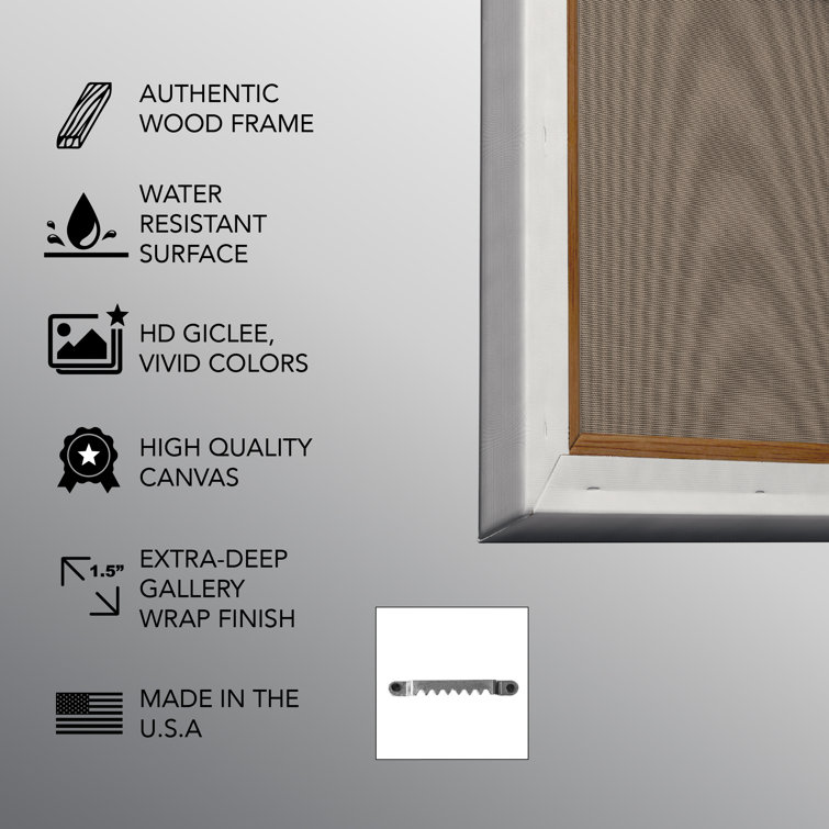 ULLI HOME Fula Tribal Black And White Mid-Century Abstract Canvas Wall ...