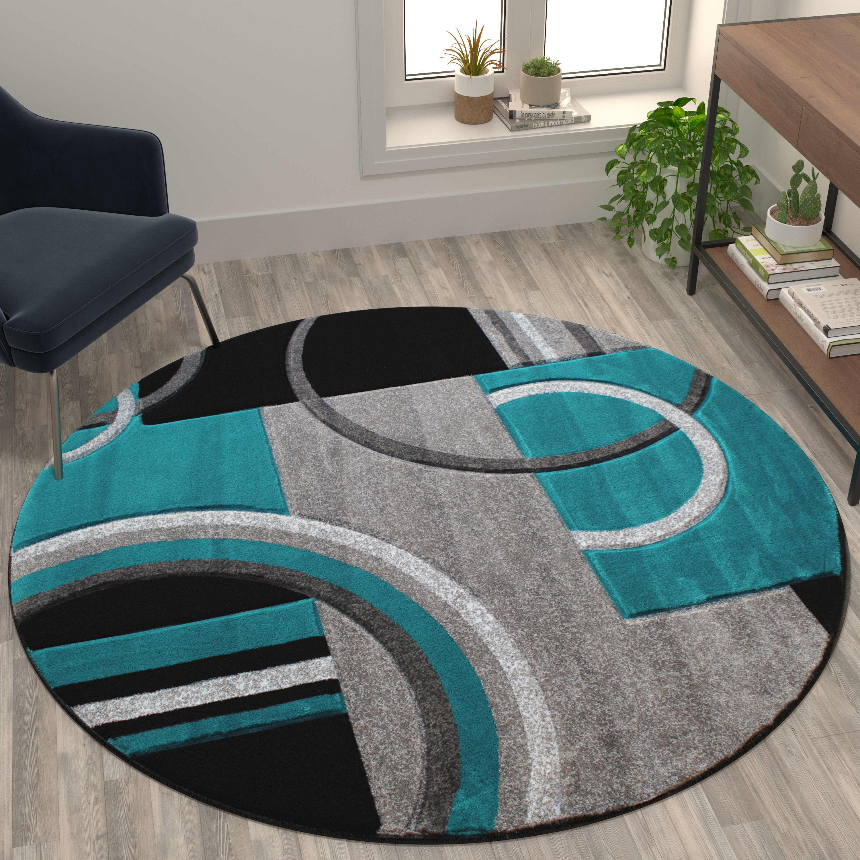 Orren Ellis Skakke Modern Geometric Design Abstract Area Rug | Wayfair
