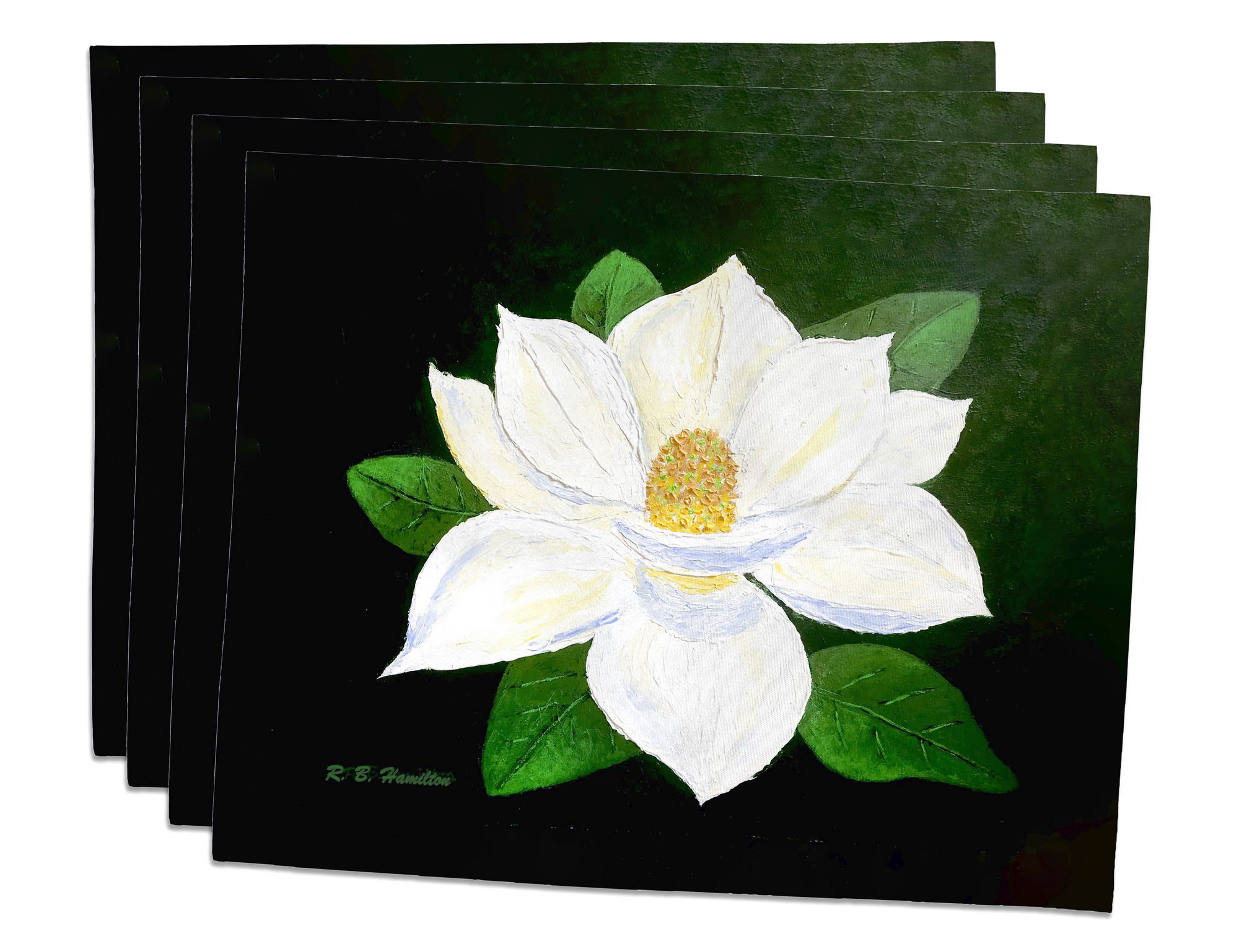 Lark Manor™ Dick's Magnolia Place Mat Set of 4 | Wayfair