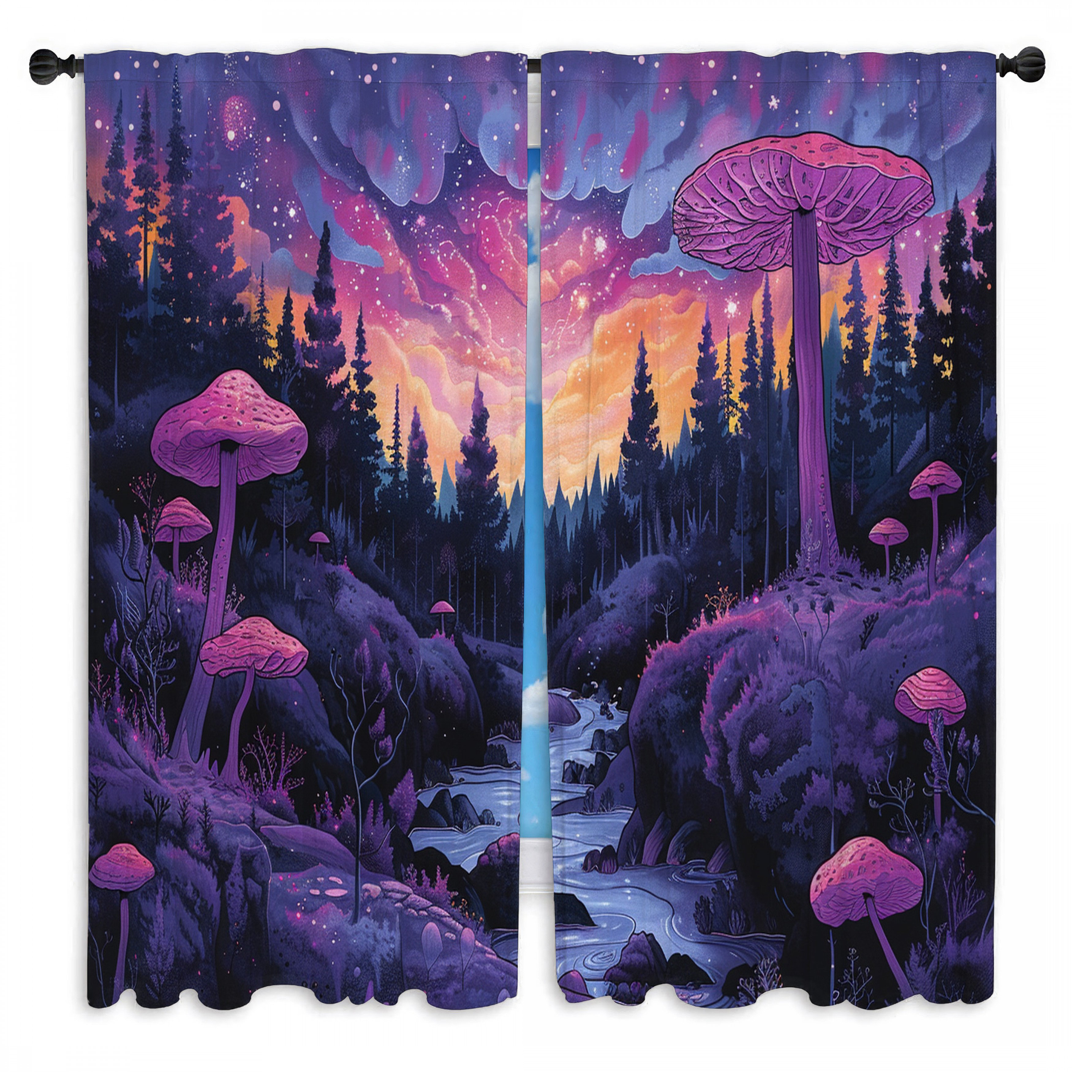 East Urban Home Kentara Polyester Room Darkening Curtain Pair | Wayfair