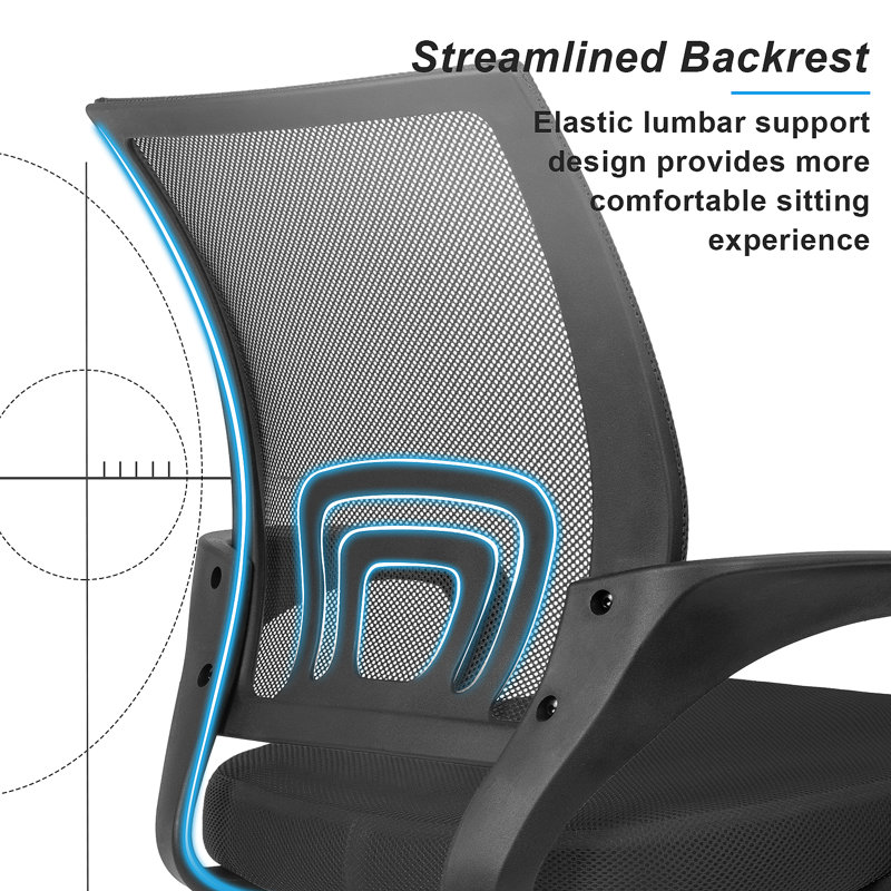 Inbox Zero Ergonomic Mesh Commercial Use Office Task Chair & Reviews ...
