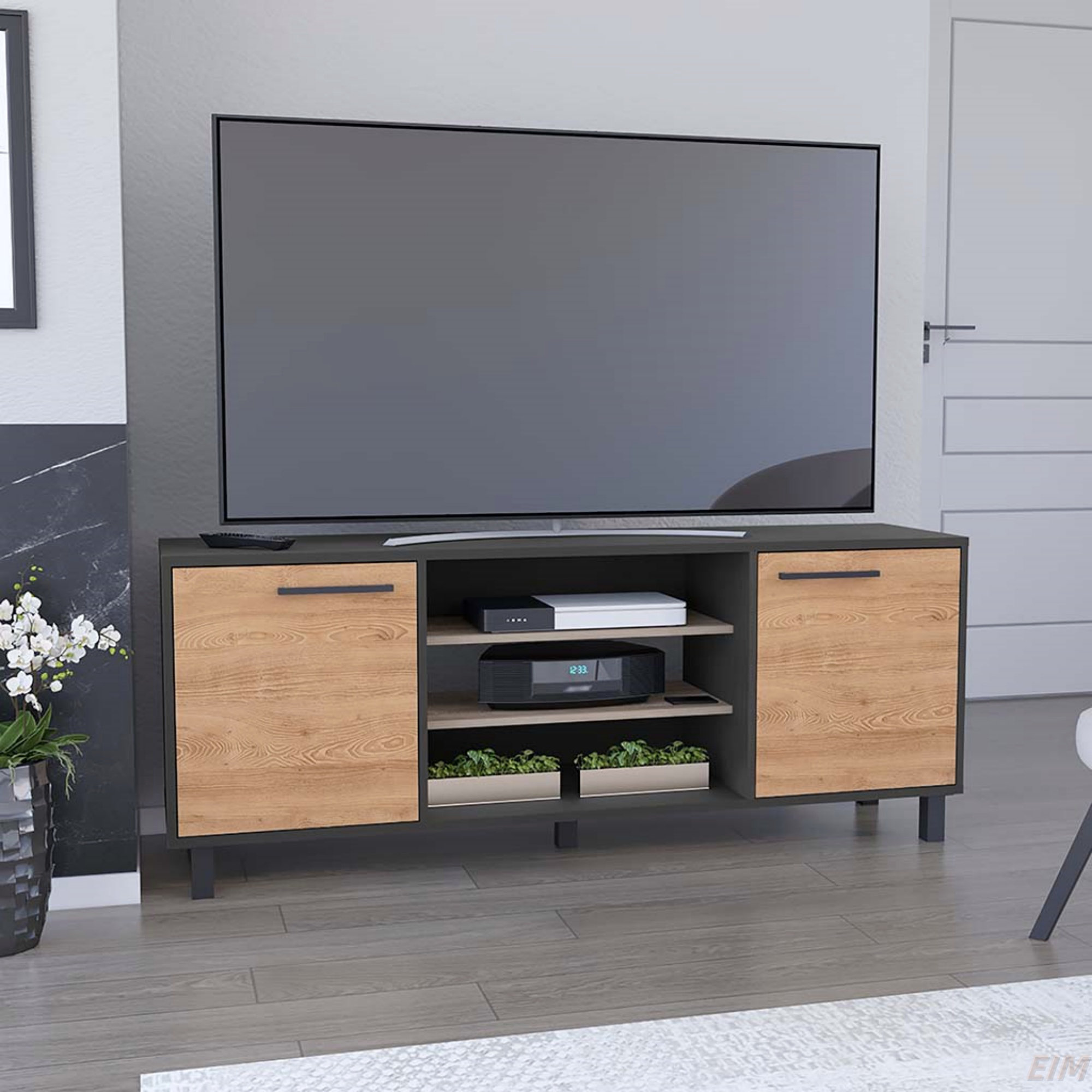 Ebern Designs Tv Stand For TV´S Up 55" Washington, Four Shelves (TV ...