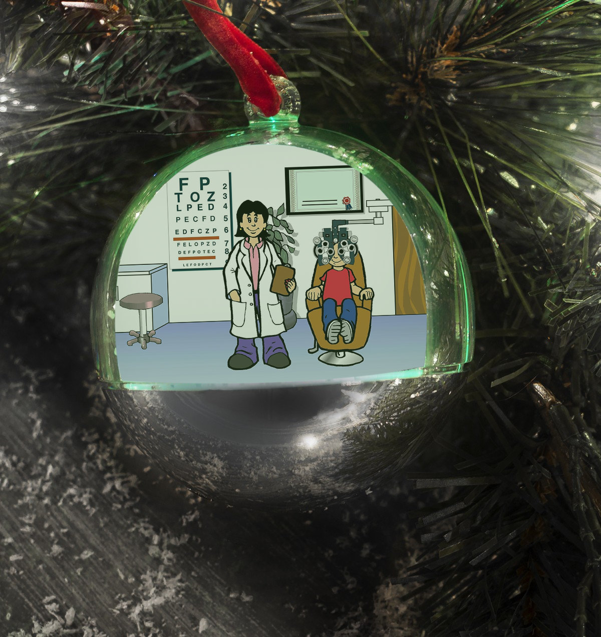 Printed Perfection Personalized Name That Toon Optometrist - Female ...