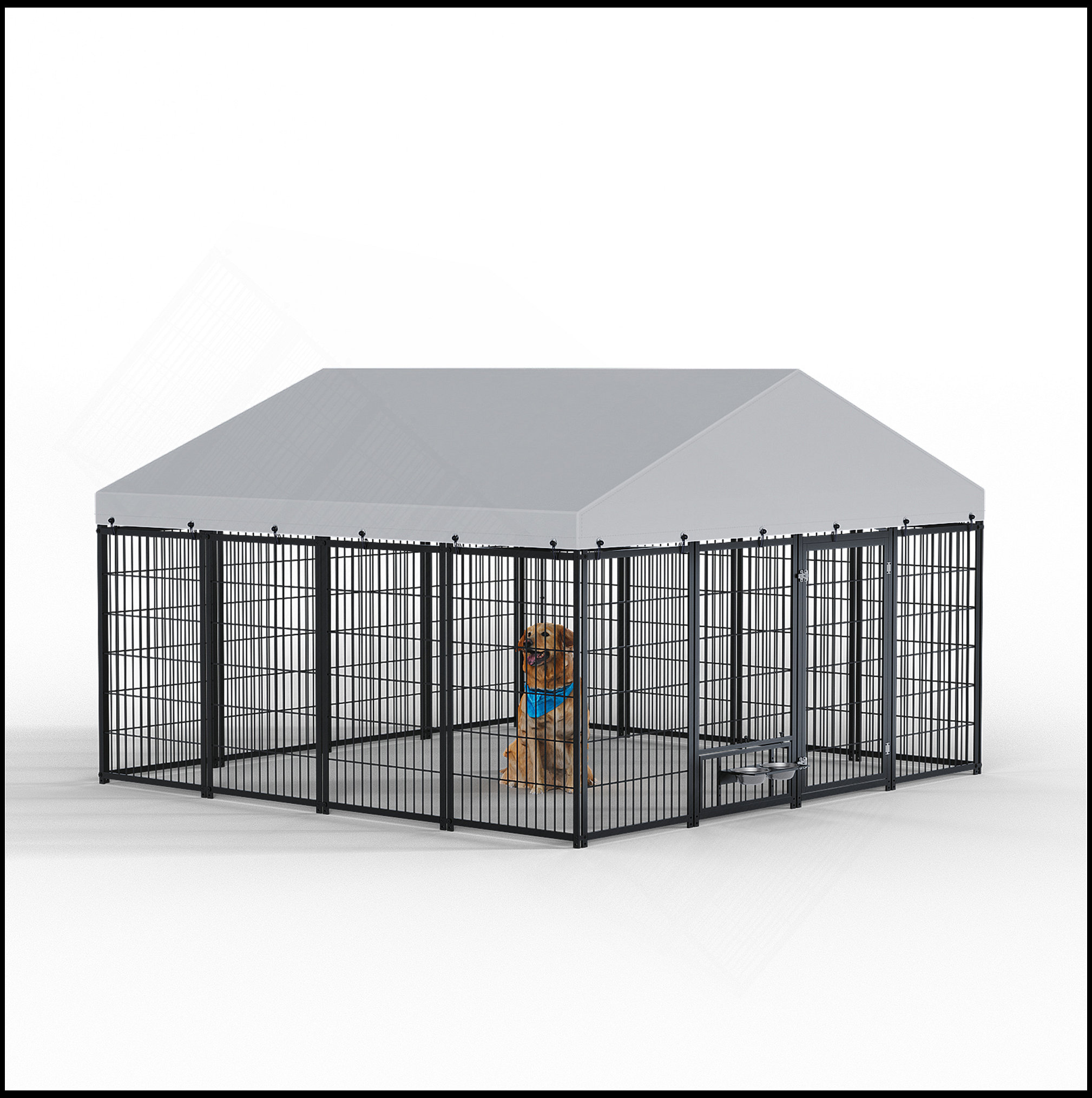 KUNMINGZHUHE Large Dog Kennel Outdoor Pet Pens Dogs Run Enclosure ...