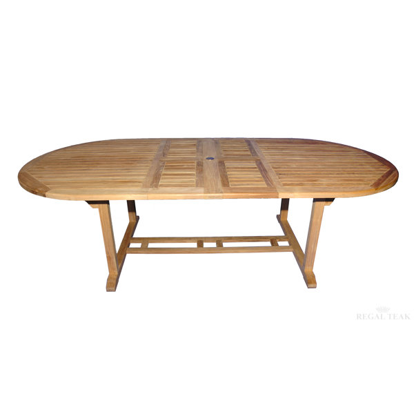 Regal Teak Double Extendable Teak Dining Table | Wayfair