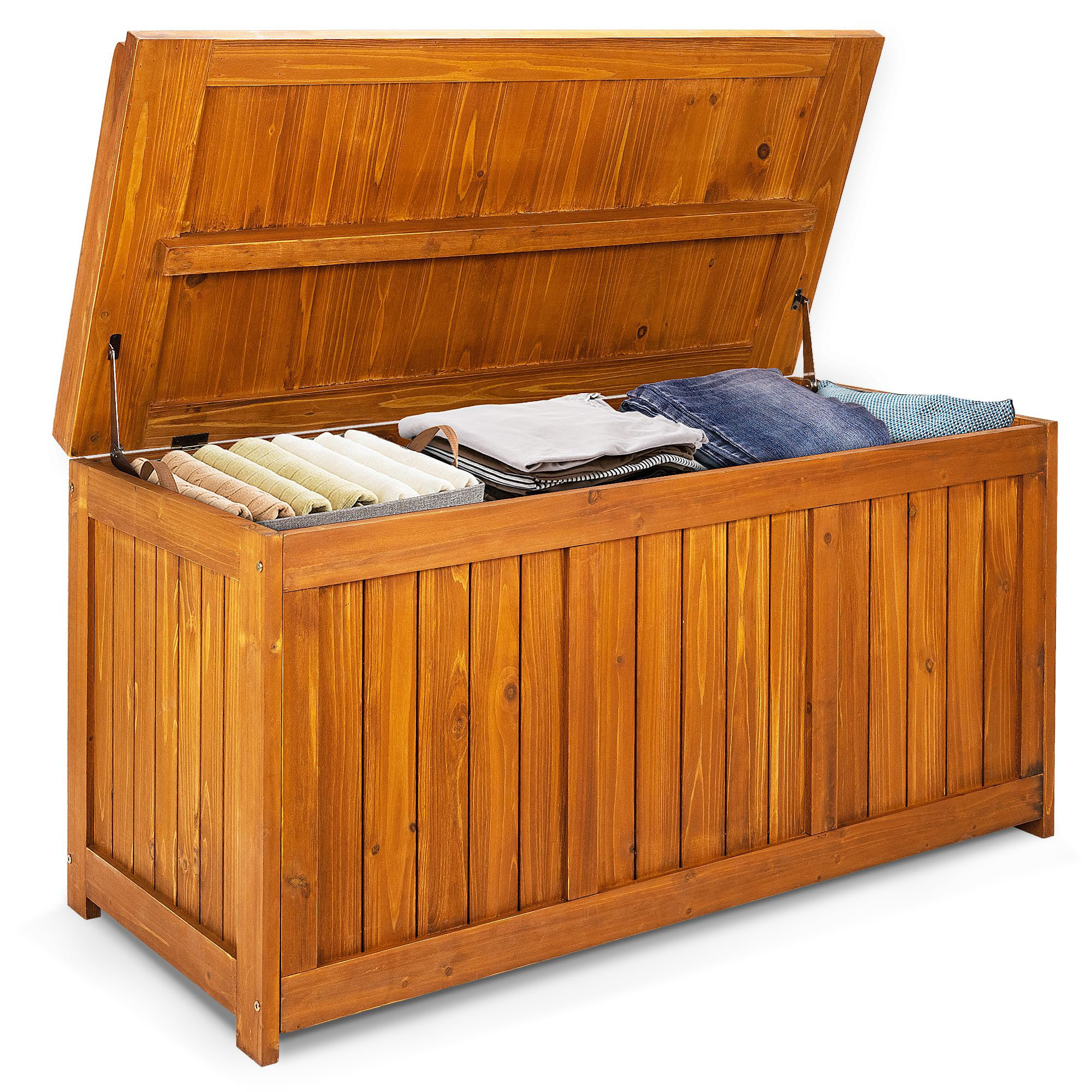 Bisiot 65 Gallon Solid Wood Deck Box - Wayfair Canada