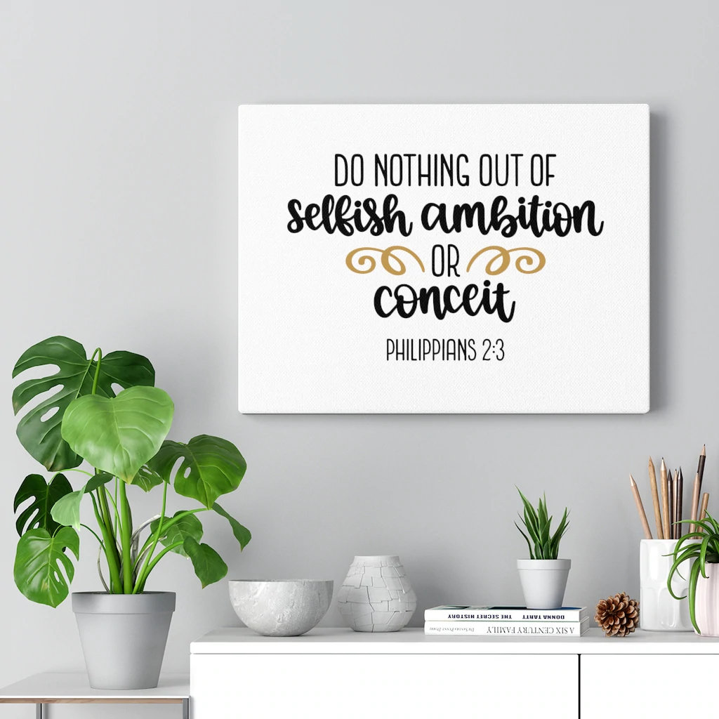 Trinx Scripture Canvas No Selfish Ambition & Conceit Philippians 2:3 ...