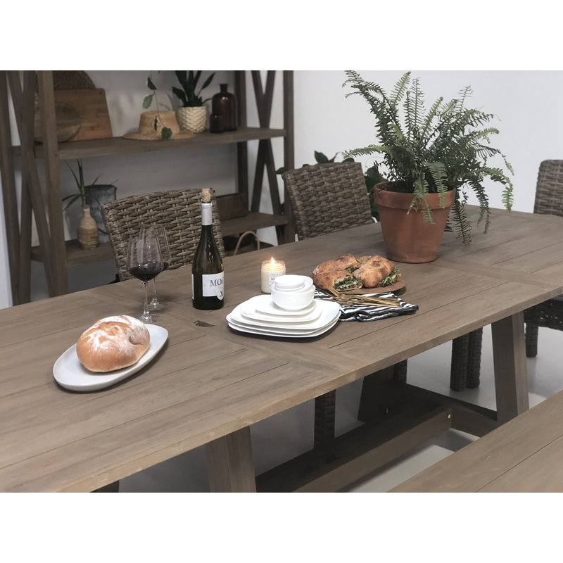 Joss & Main Vienna Extension Teak Outdoor Dining Table | Joss & Main