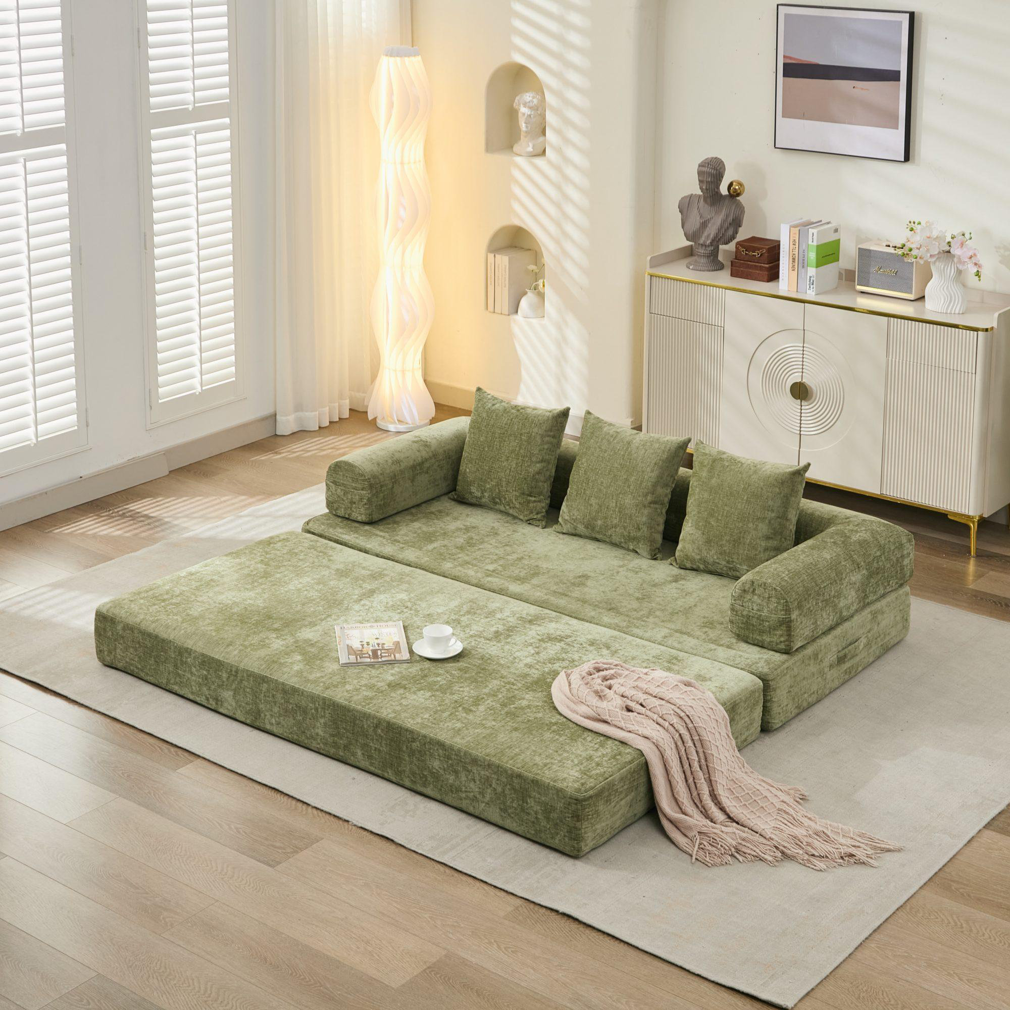 Latitude Run® Modern Minimalist Upholstered Sofa | Wayfair