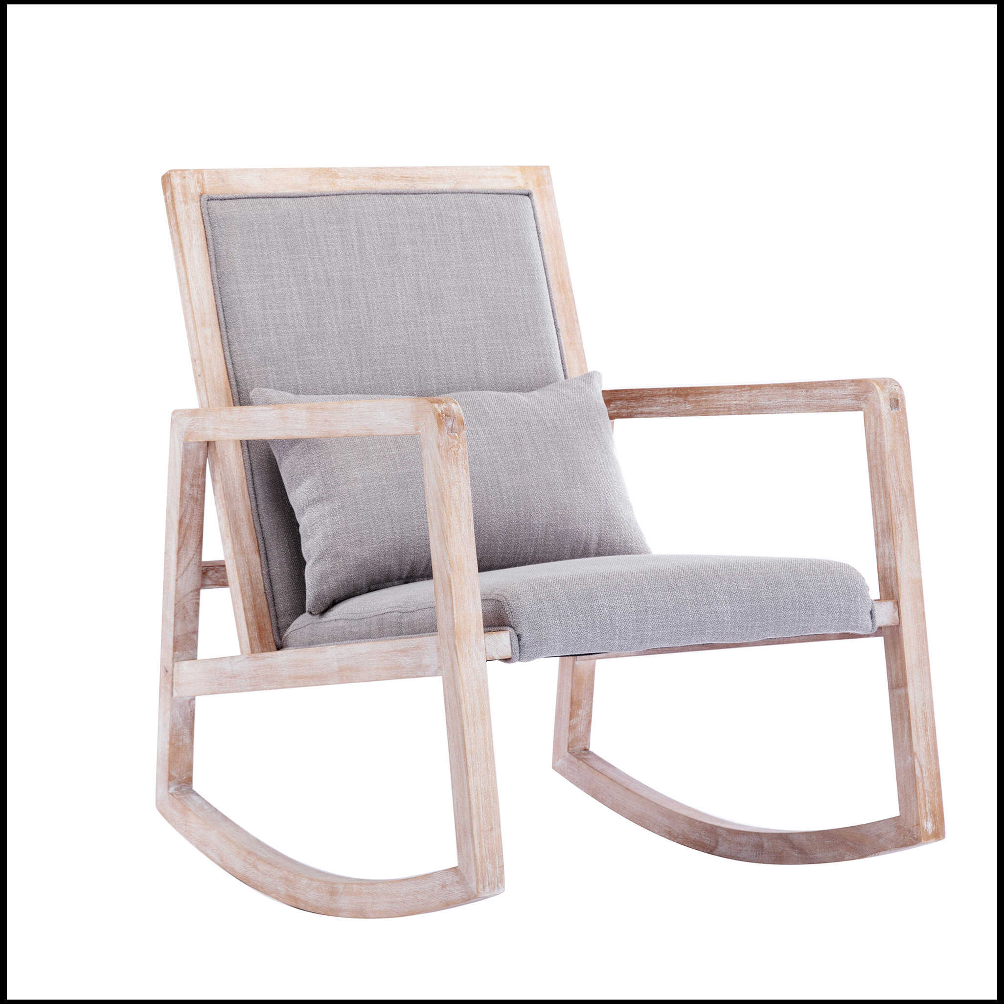 Gracie Oaks Kasandra Solid wood linen fabric antique white wash ...