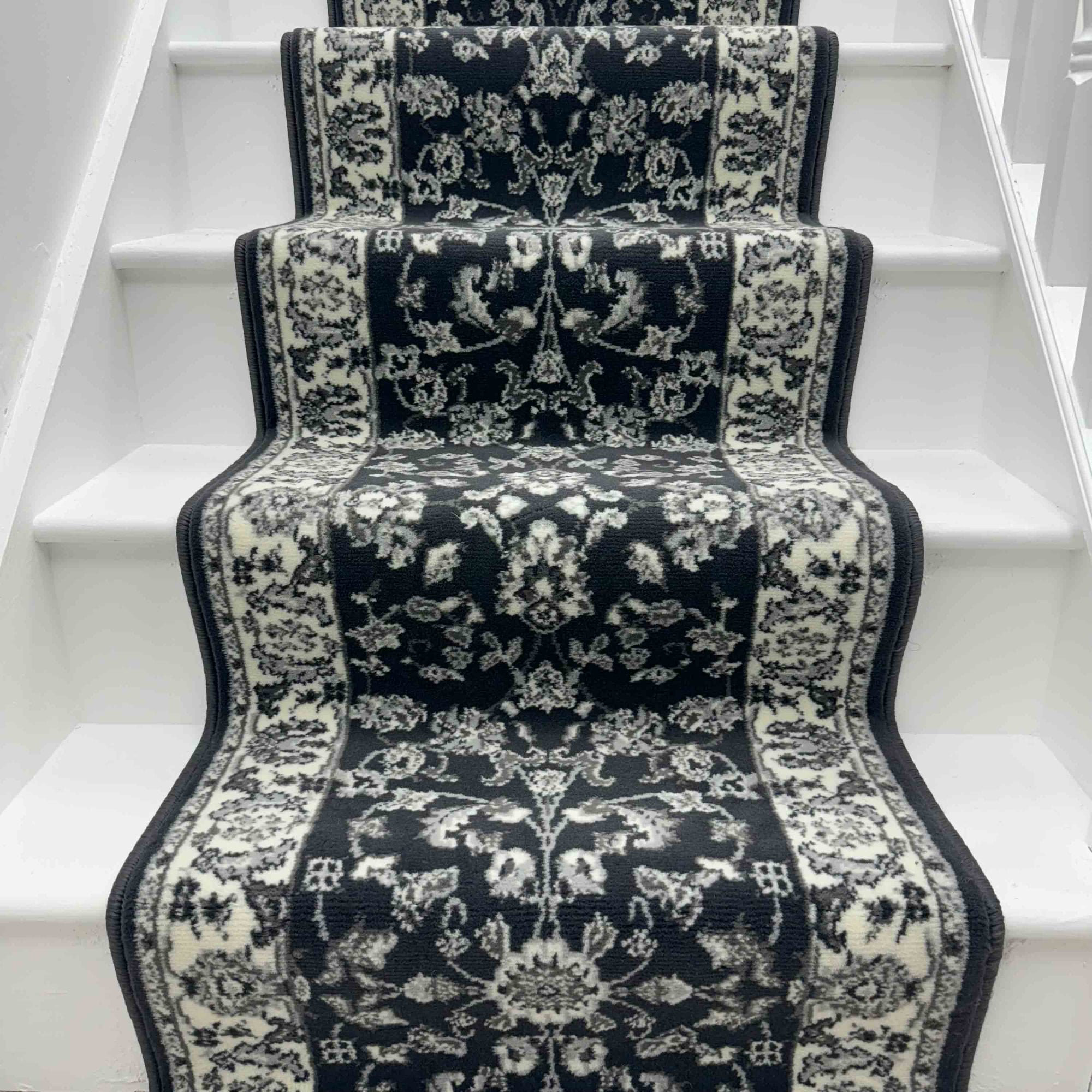 Rosalind Wheeler Persian Dark Grey Stair Runner – Soft & Durable Carpet ...