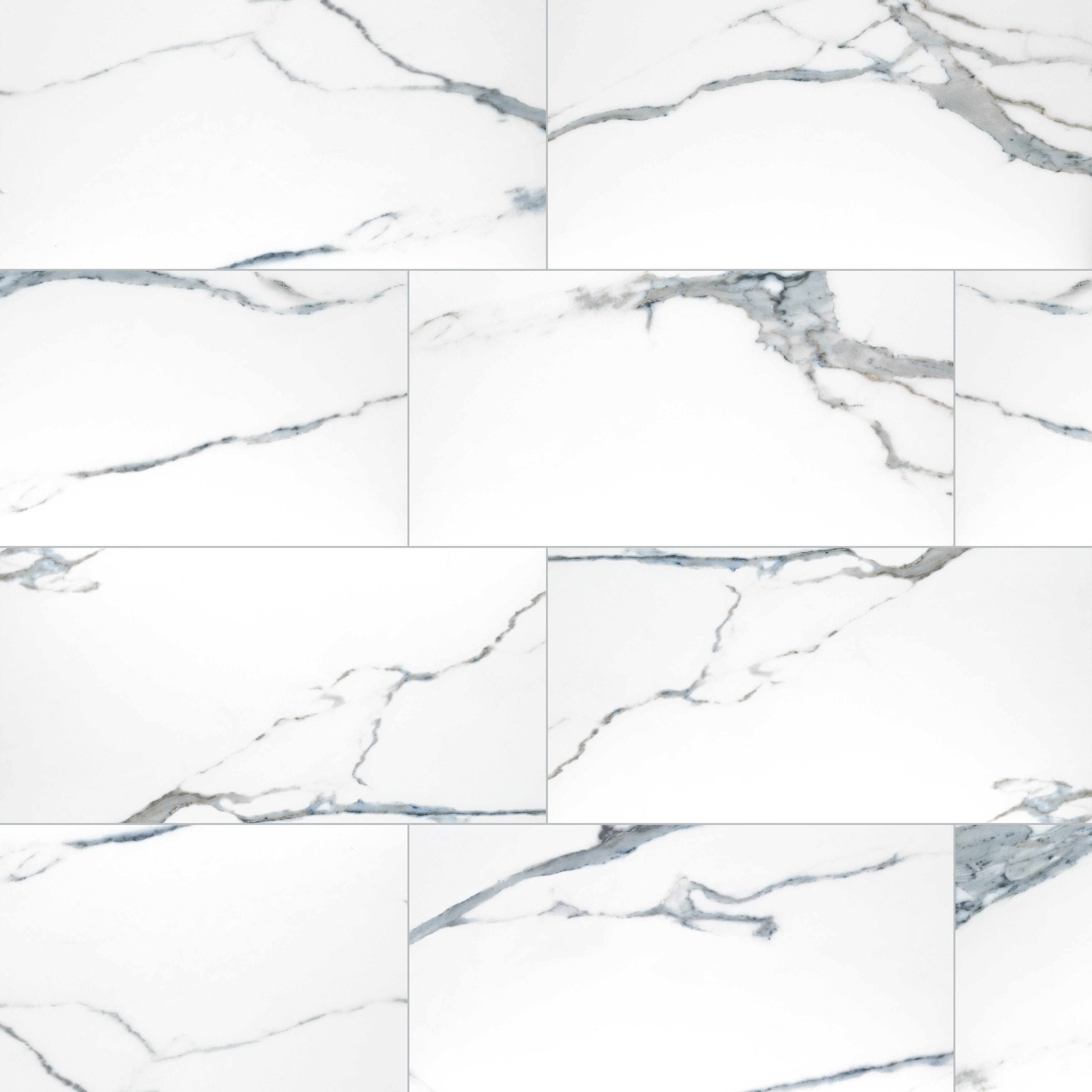 Ackland Velluto 24 in. x 48 in. Matte Porcelain Marble Look Floor and ...