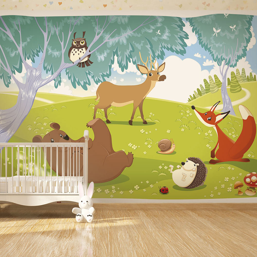 East Urban Home Funny Animals Wall Mural | Wayfair