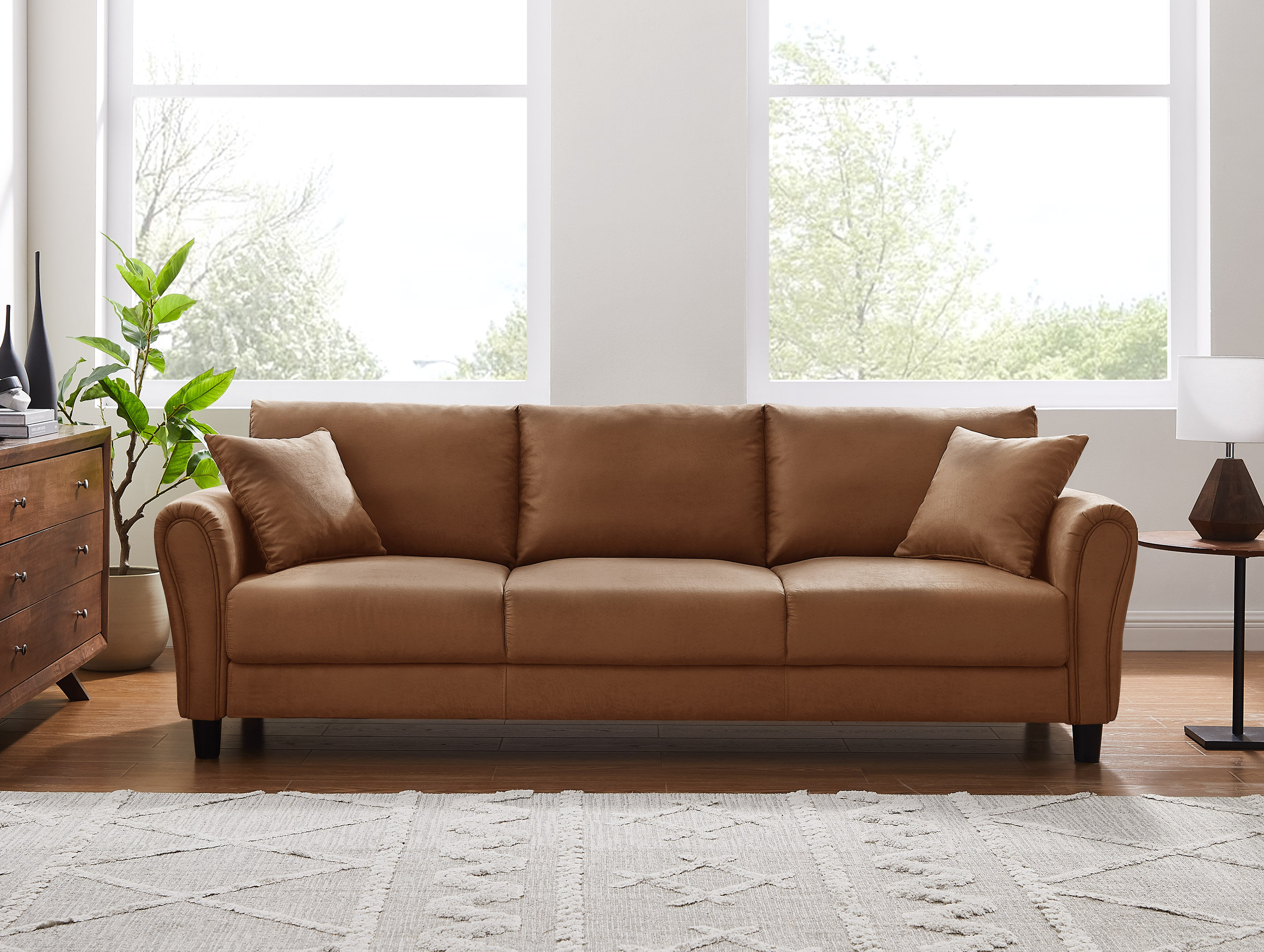 Red Barrel Studio® Geerken 87.4'' Upholstered Sofa & Reviews | Wayfair