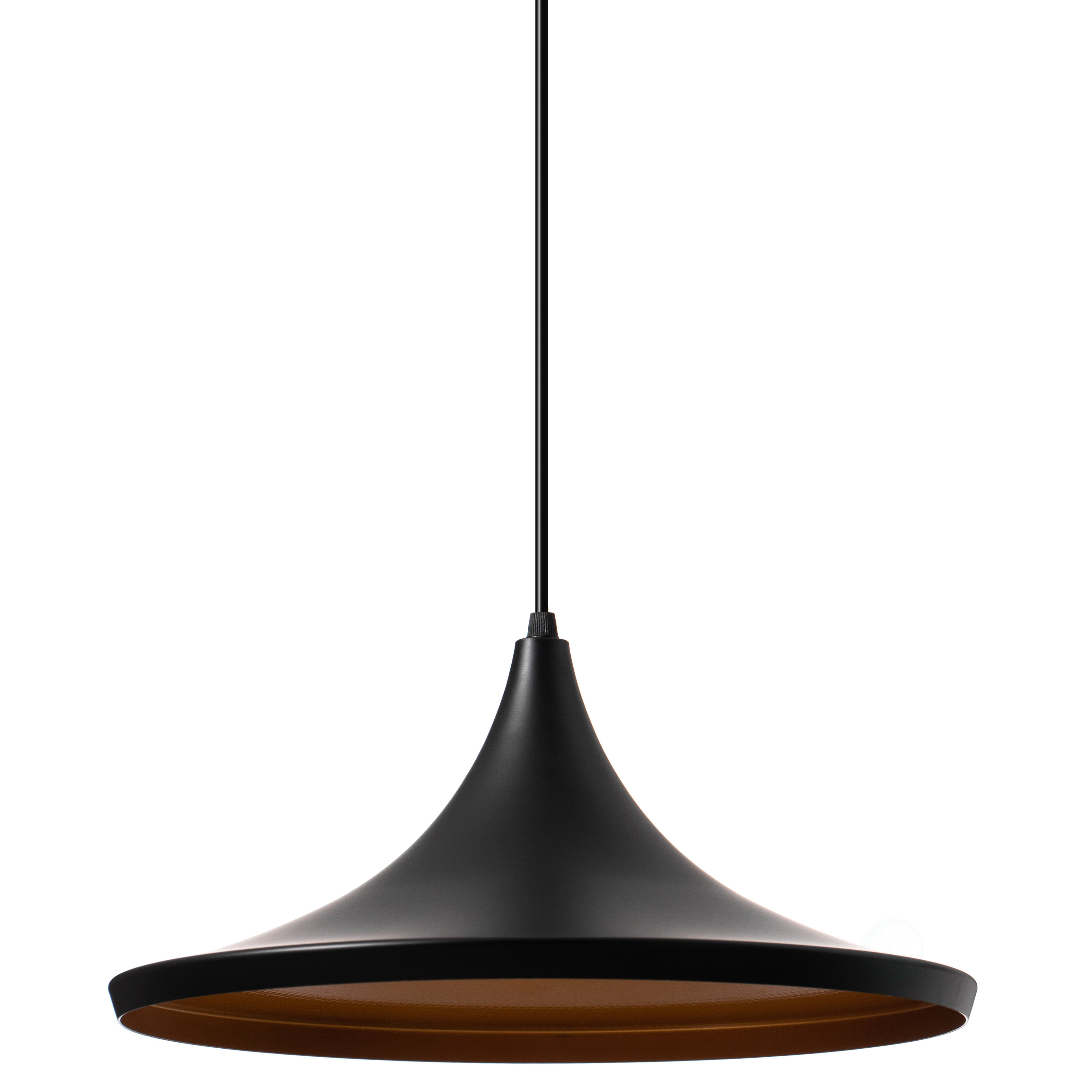 Corrigan Studio® Modern Round Thin Metal Black Pendant Lamp, Ceiling ...