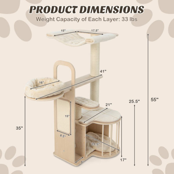 Archie & Oscar™ Guisborough 55" Cat Tree | Wayfair