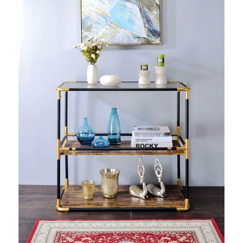 Mercer41 Yuma 33.99'' Glass Top Console Table | Wayfair