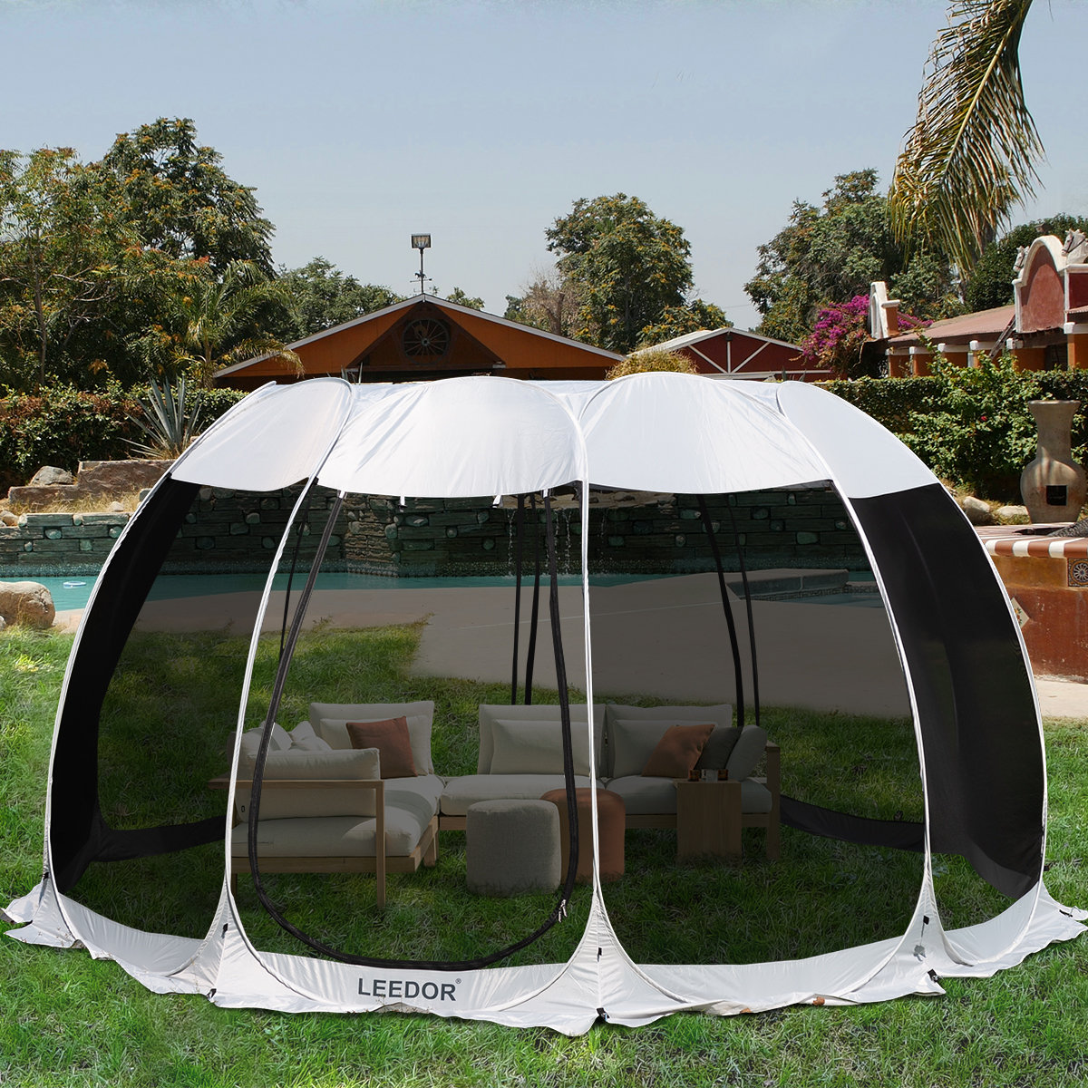 Alvantor Pop-Up Canopy Screen Tent Screen House Patio Gazebo ...