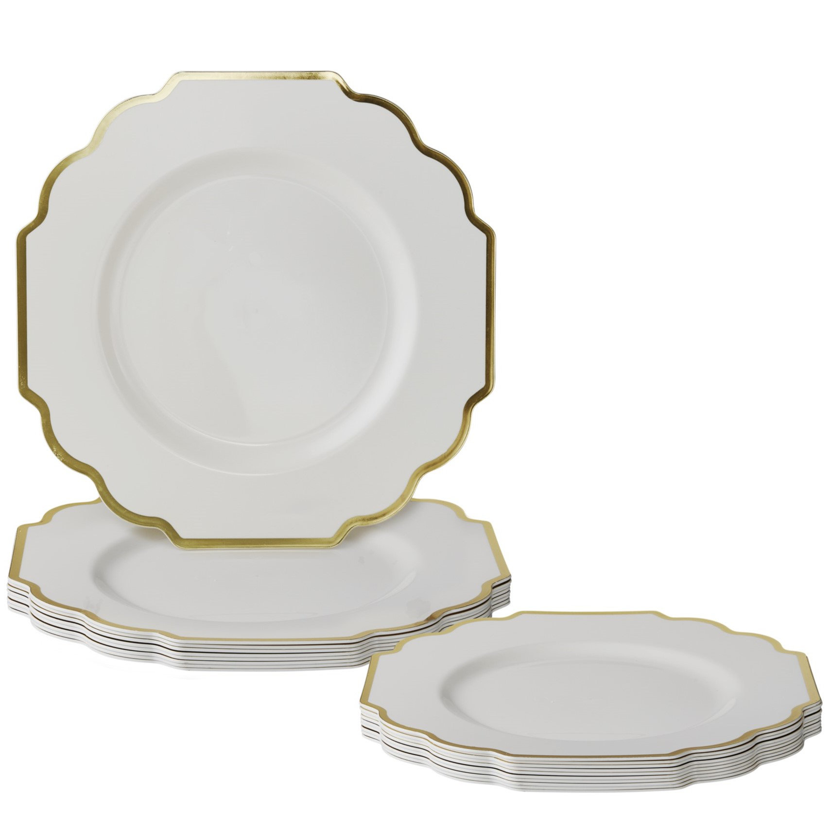 Silver Spoons Baroque Elegant Salad Plate for 10 Guest | Wayfair