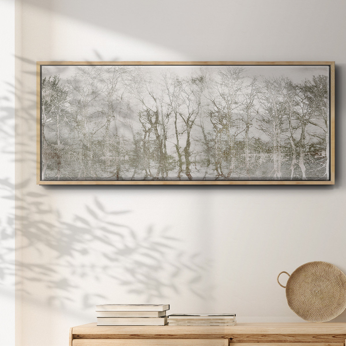 Winston Porter Shimmering Trees - Floater Frame Print | Wayfair
