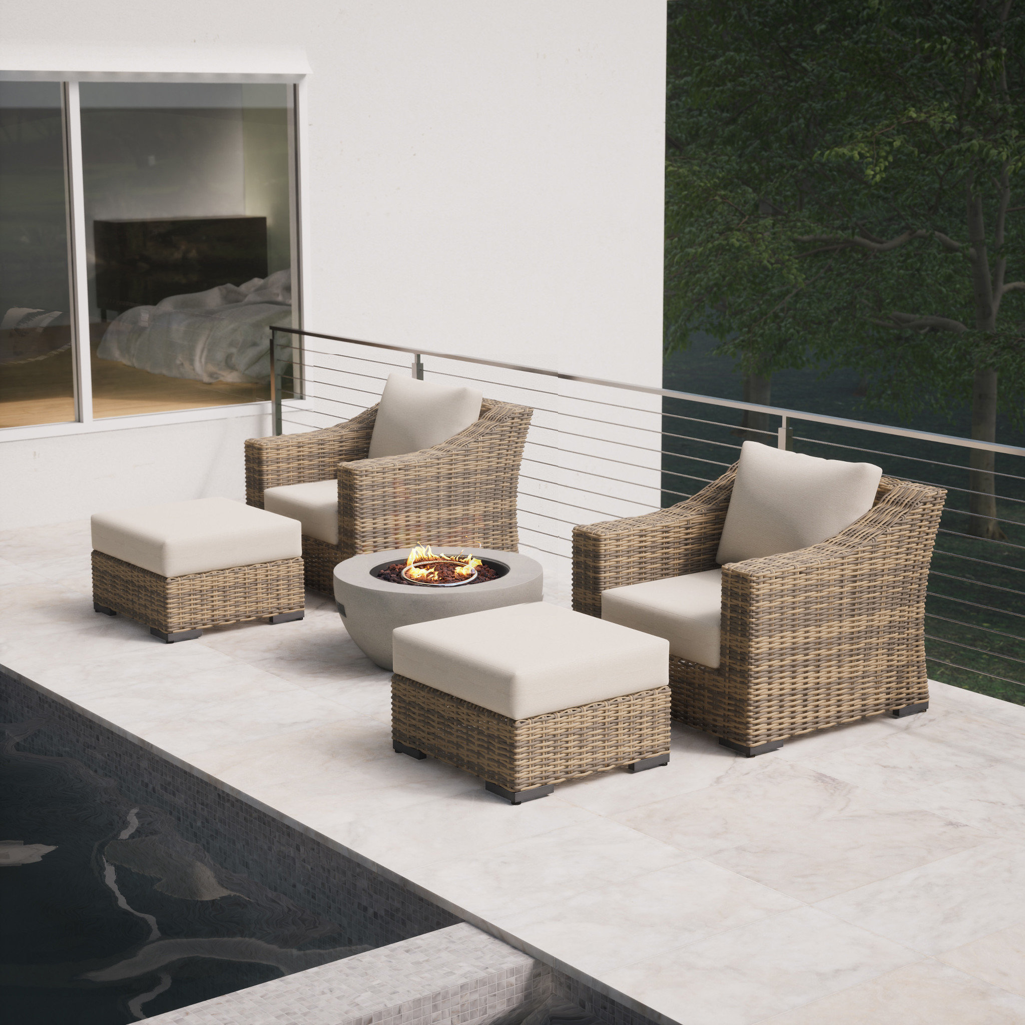 Birch Lane™ Eloisa 5-piece Fire Chat Set - Wayfair Canada