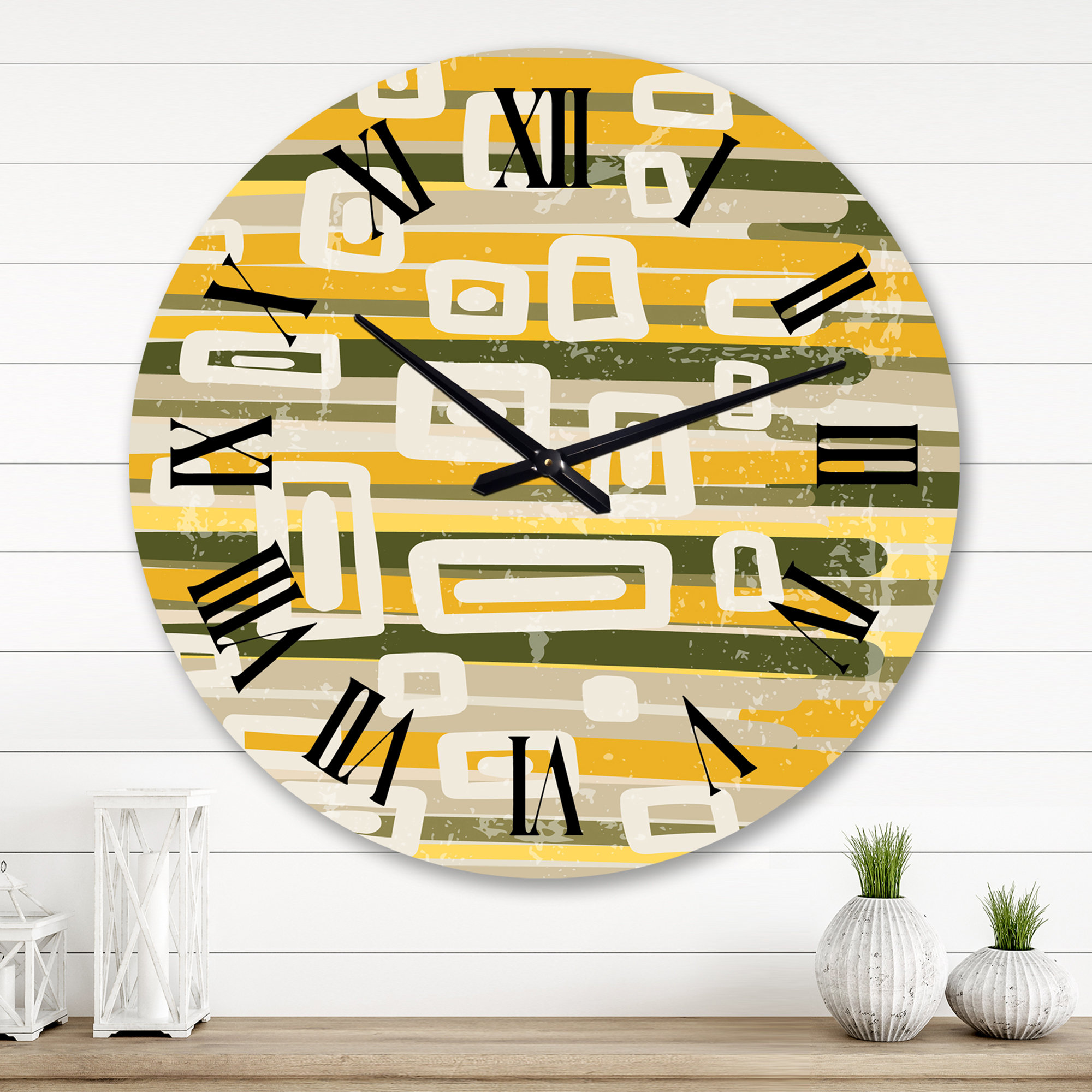 East Urban Home Abstract Geometric Shapes in Retro Colors III - Mid ...