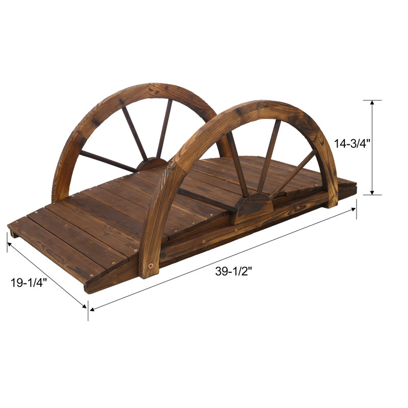 EASTERN FLOORING CENTER, INC. Wooden Garden Bridge Arc Footbridge with ...