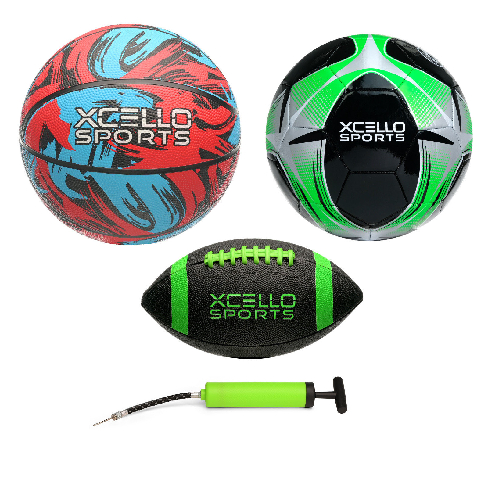 Excello Global Products Xcello Sports 3-Ball Set - Jr. Football ...