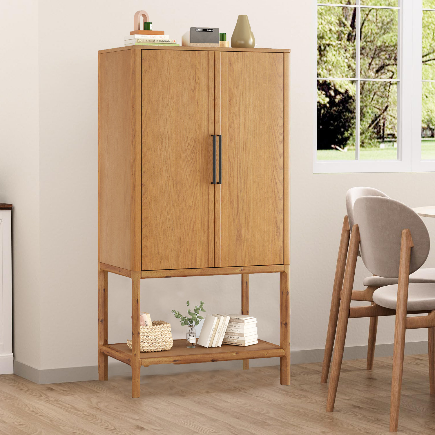 Lark Manor™ 71"H Kitchen Dining Cabinet With Adjustable Shelves, Floor ...