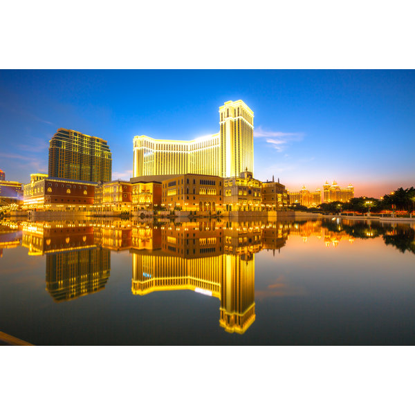 Latitude Run Reubens Macao Skyline by Bennymarty - Wrapped Canvas Print ...