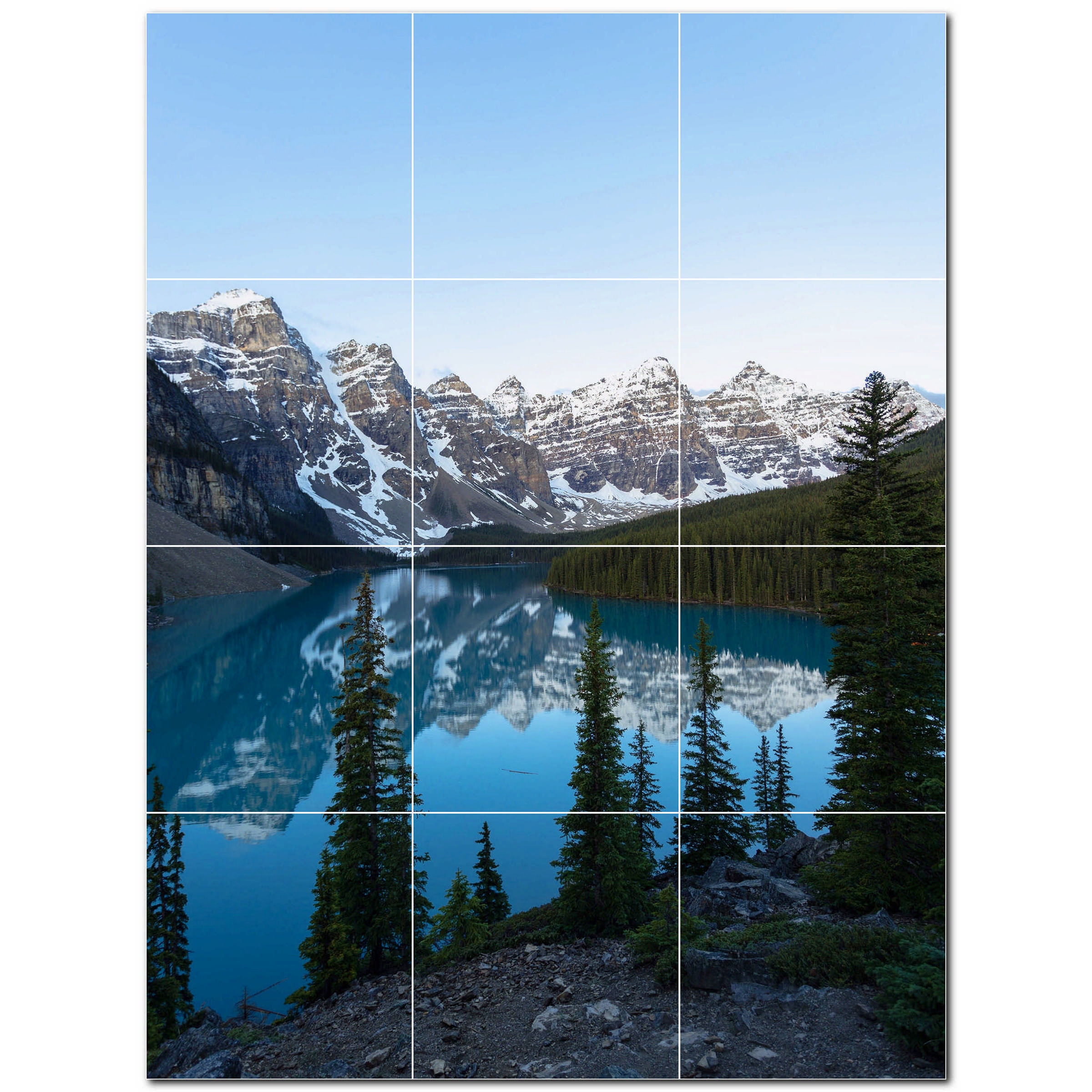 Picture-Tiles.com 36" x 48" Ceramic Mountains Photo Decorative Mural ...