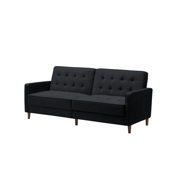 Corrigan Studio® Stetson 80" Velvet Square Arm Sofa Bed & Reviews | Wayfair