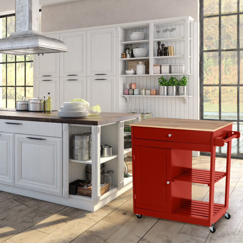 Laurel Foundry Modern Farmhouse® Nagata Kitchen Cart & Reviews | Wayfair