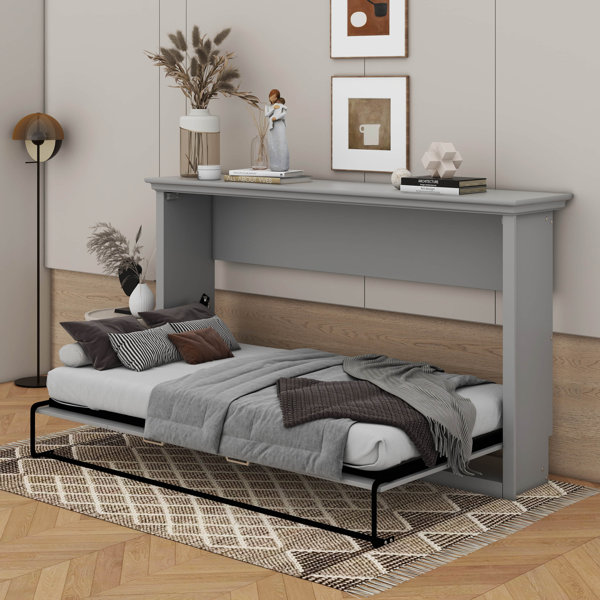 Latitude Run® Twin Size Murphy Bed, Can Be Folded Into A Cabinet | Wayfair