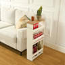 SYMYLIFE 4 Tier Narrow Utility Cart With Wheels, Slim Rolling Storage ...