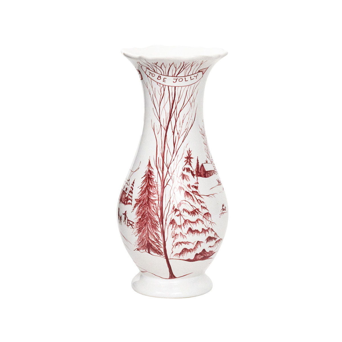 Juliska Country Estate Winter Frolic 9" Vase - Ruby | Perigold