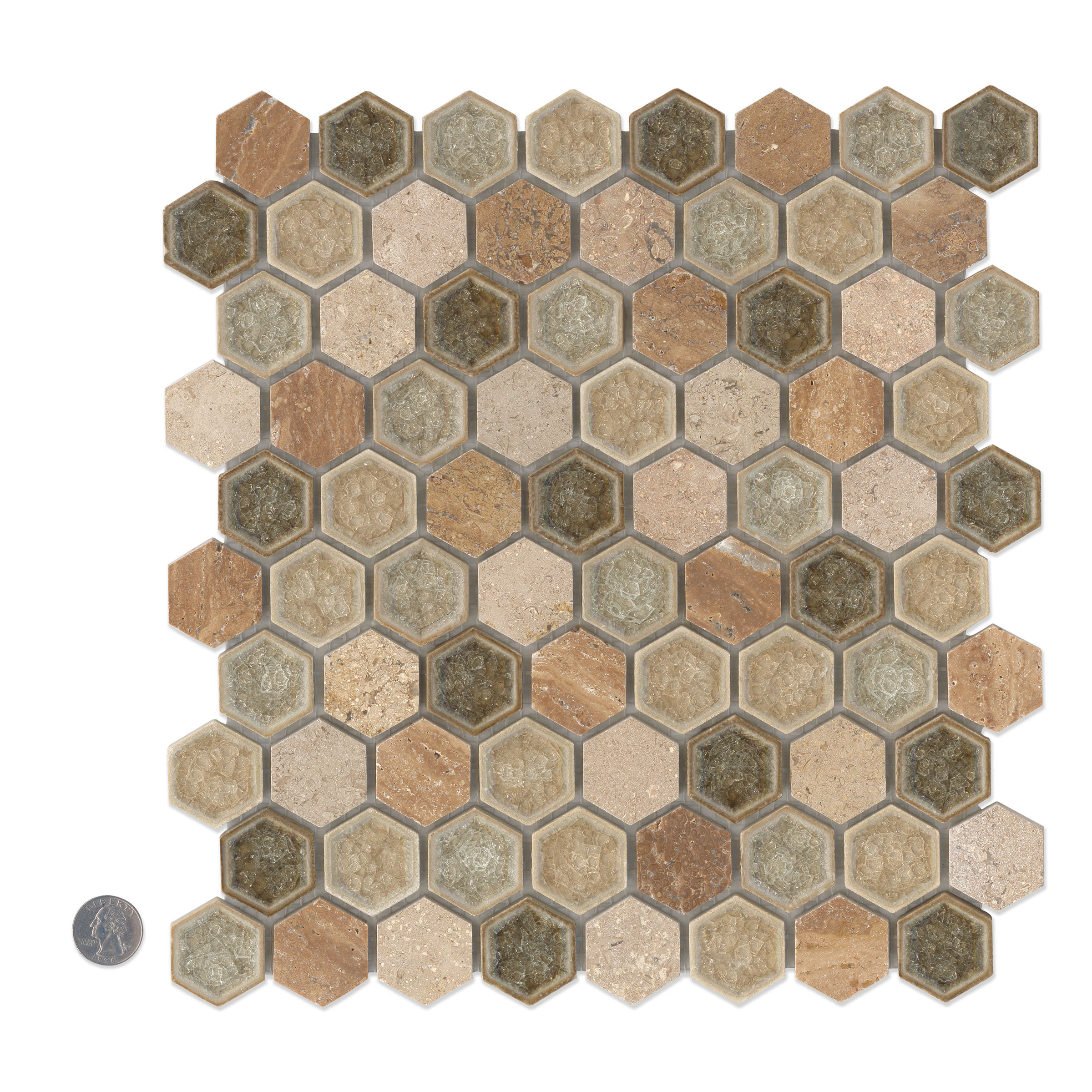 Bedrosians Verge Fantasy Glass and Natural Stone Mosaic Sheet Tile ...