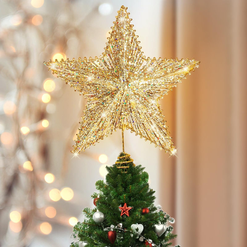 The Holiday Aisle® Christmas Tree Topper: LED Lighted Star | Wayfair