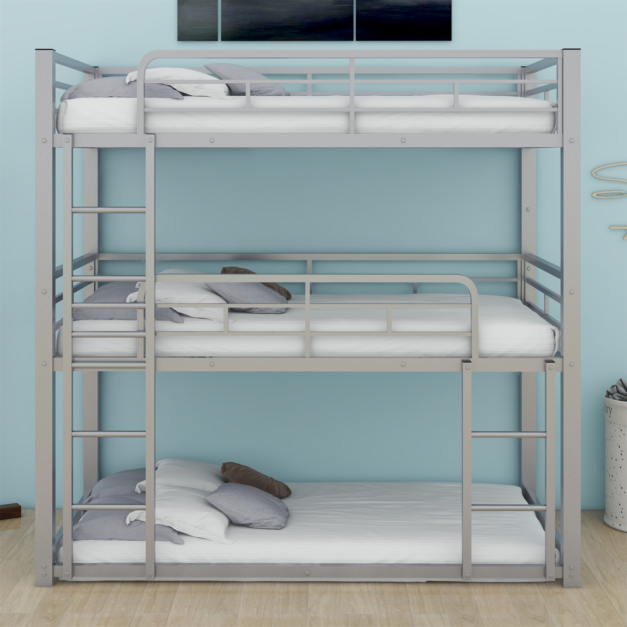 Latitude Run® Metal Triple Bunk Bed | Wayfair