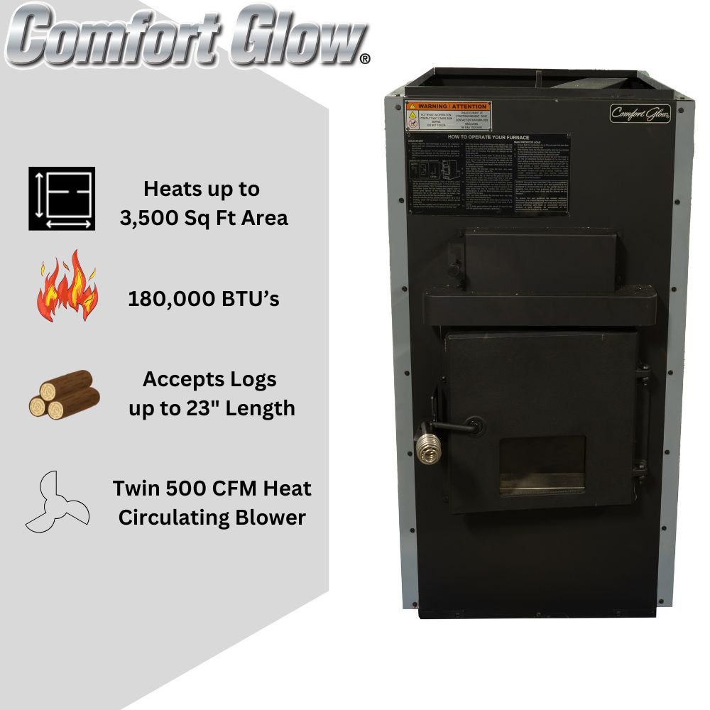 Comfort Glow Wood Burning Stove, Heats Up To 3,500 Sq Ft, Accepts 23 ...