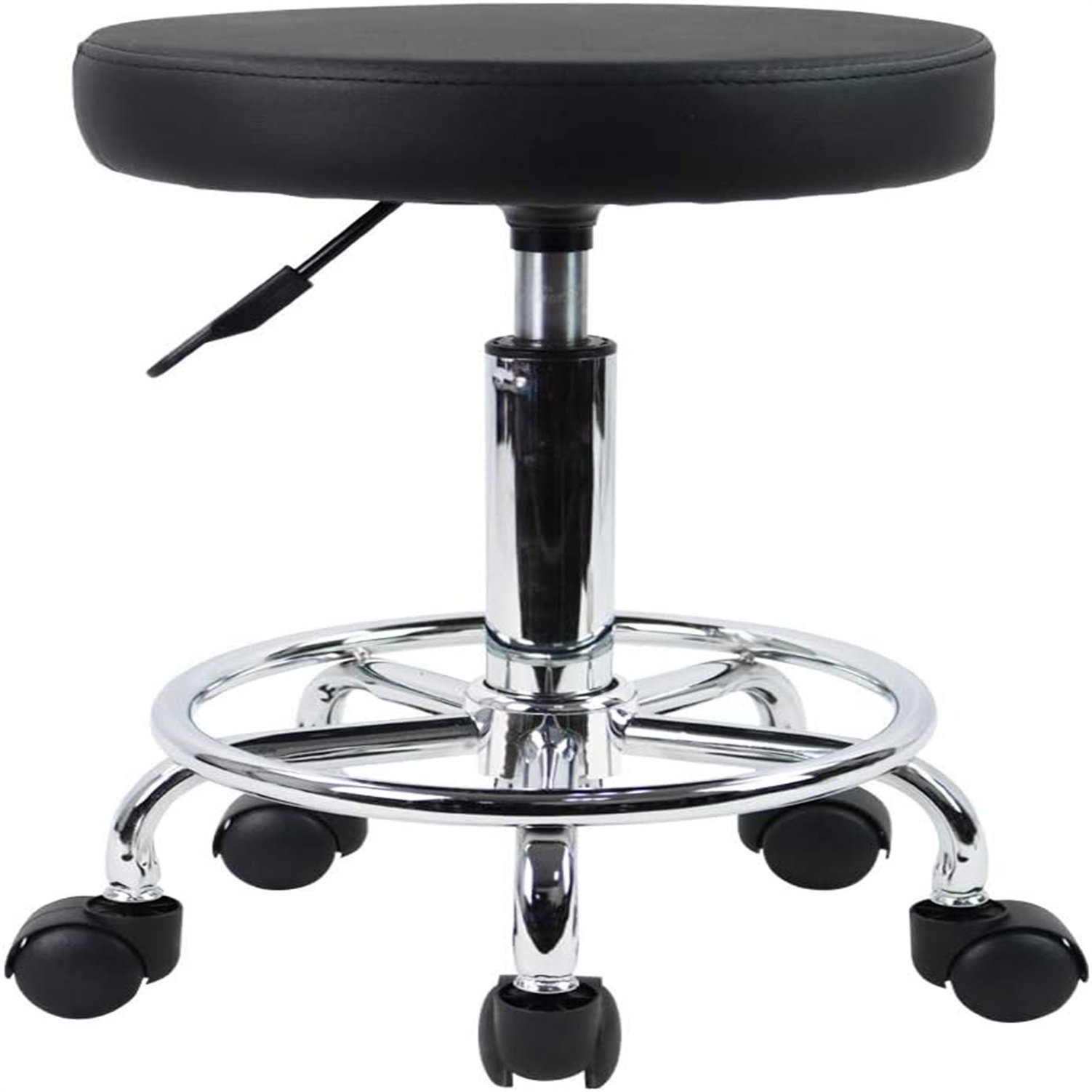 Ivy Bronx Classic Rolling Stool: Comfortable Seat, Adjustable Height ...