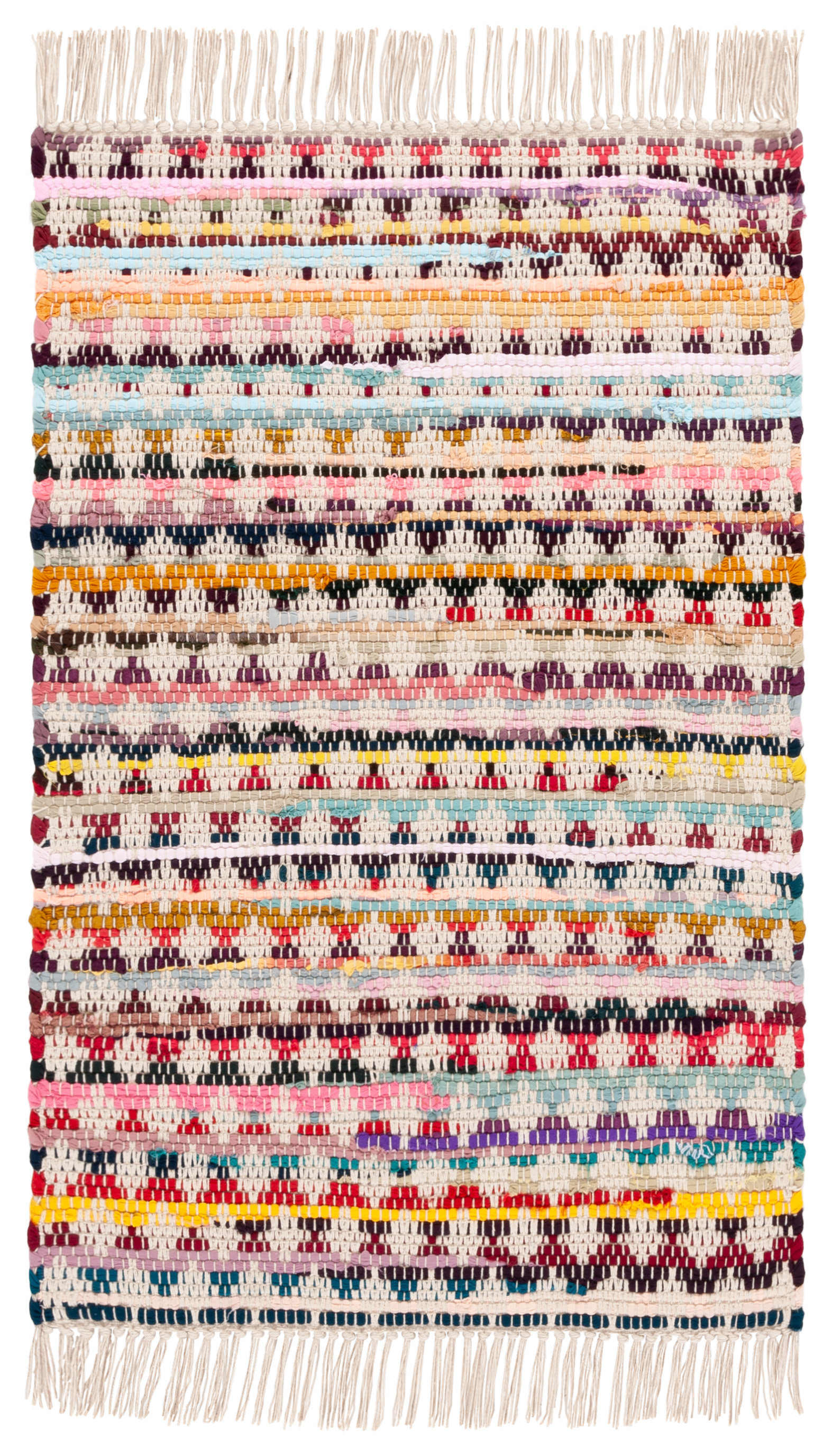 Safavieh Montauk 538 Hand Woven Cotton Geometric Shapes Rug | Wayfair