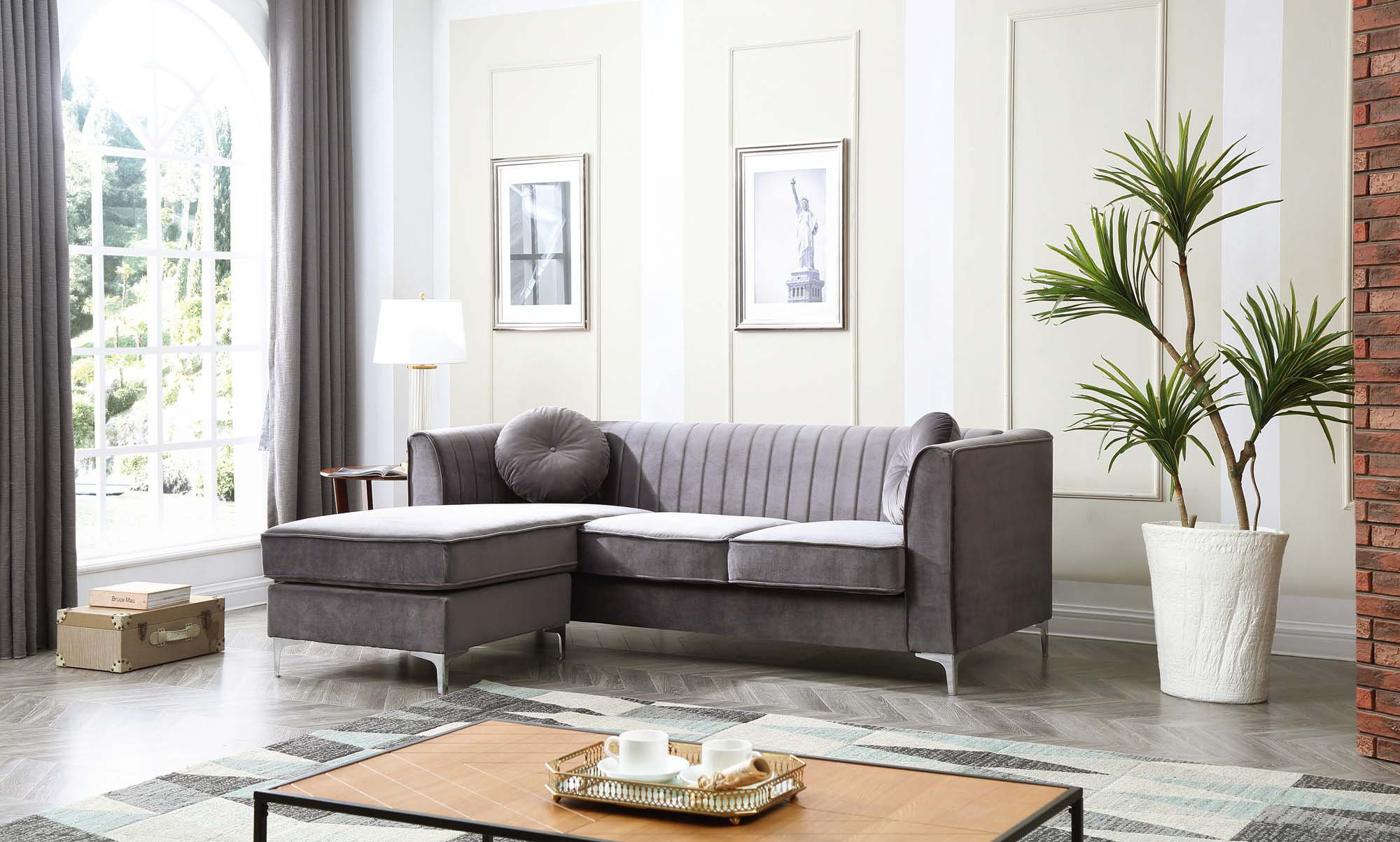 Orren Ellis 75" L-Shaped Sofa Chaise - Wayfair Canada