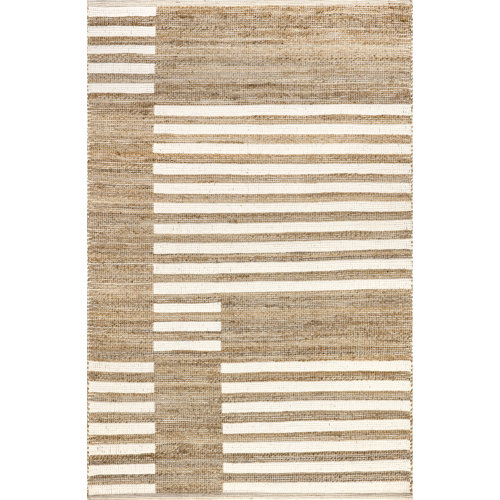 Emily Henderson x Rugs USA Natural Oberlin Striped Jute Area Rug | Wayfair